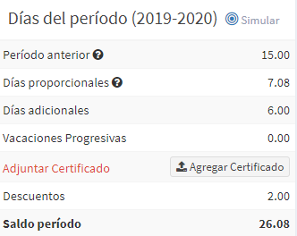 ¿Como agregar un certificado de Vacaciones Progresivas?